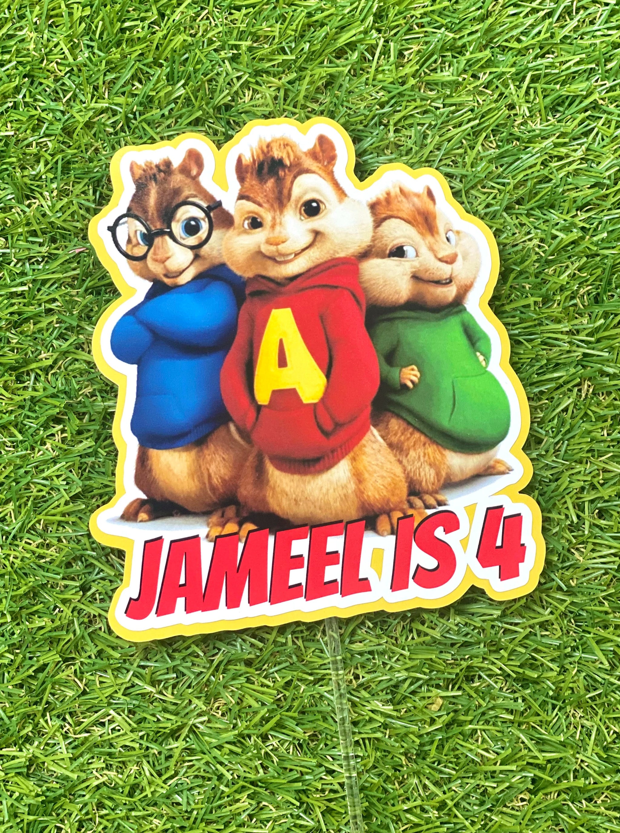 Alvin and the Chipmunks Personalised Cake Topper – Blissful Toppers