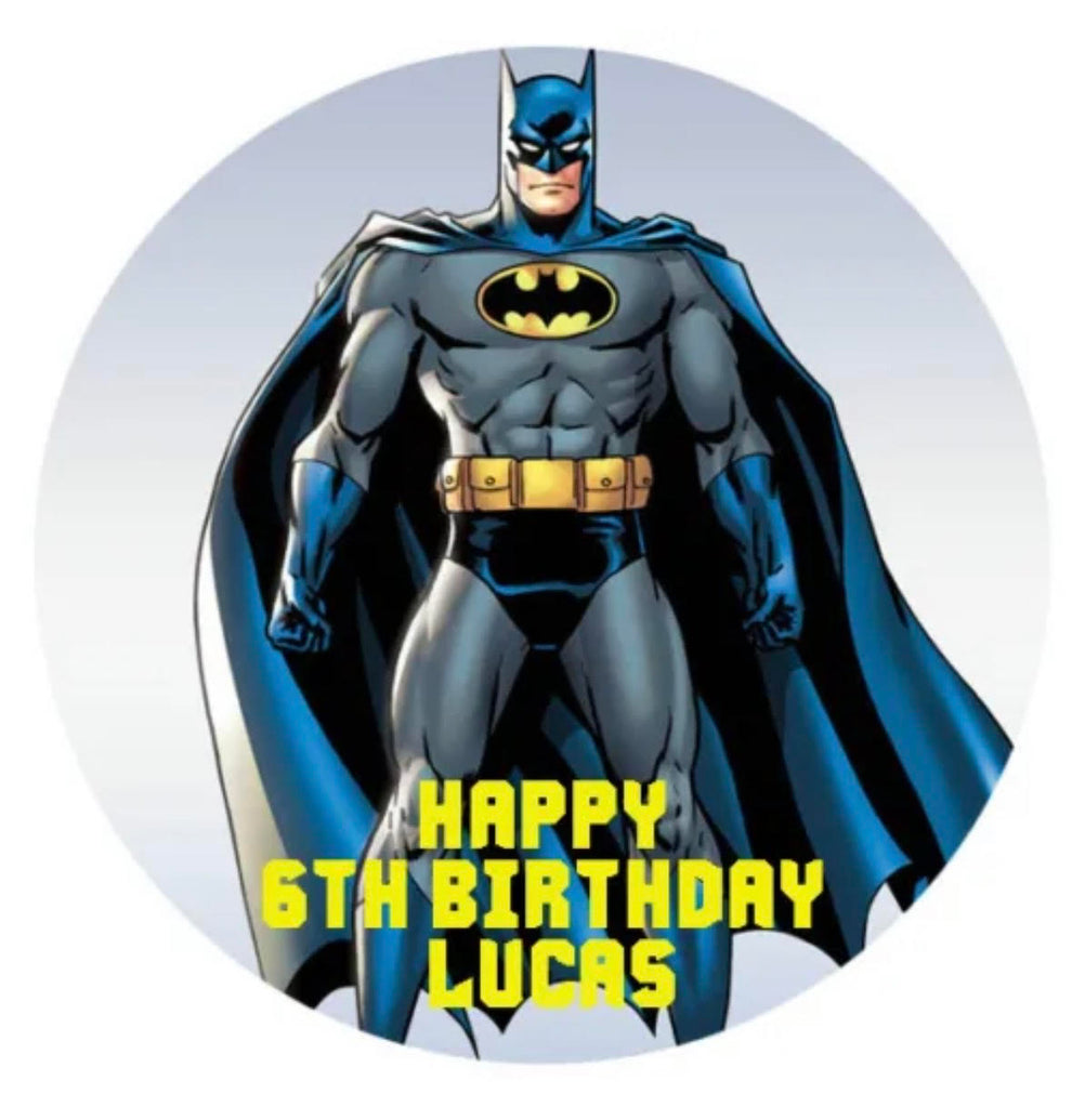 Batman Round Cake Edible Icing Image Topper 19cm – Blissful Toppers