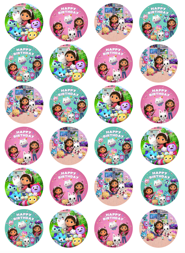 Gabby's Dollhouse #2 Cupcake Edible Icing Image Toppers – Blissful Toppers