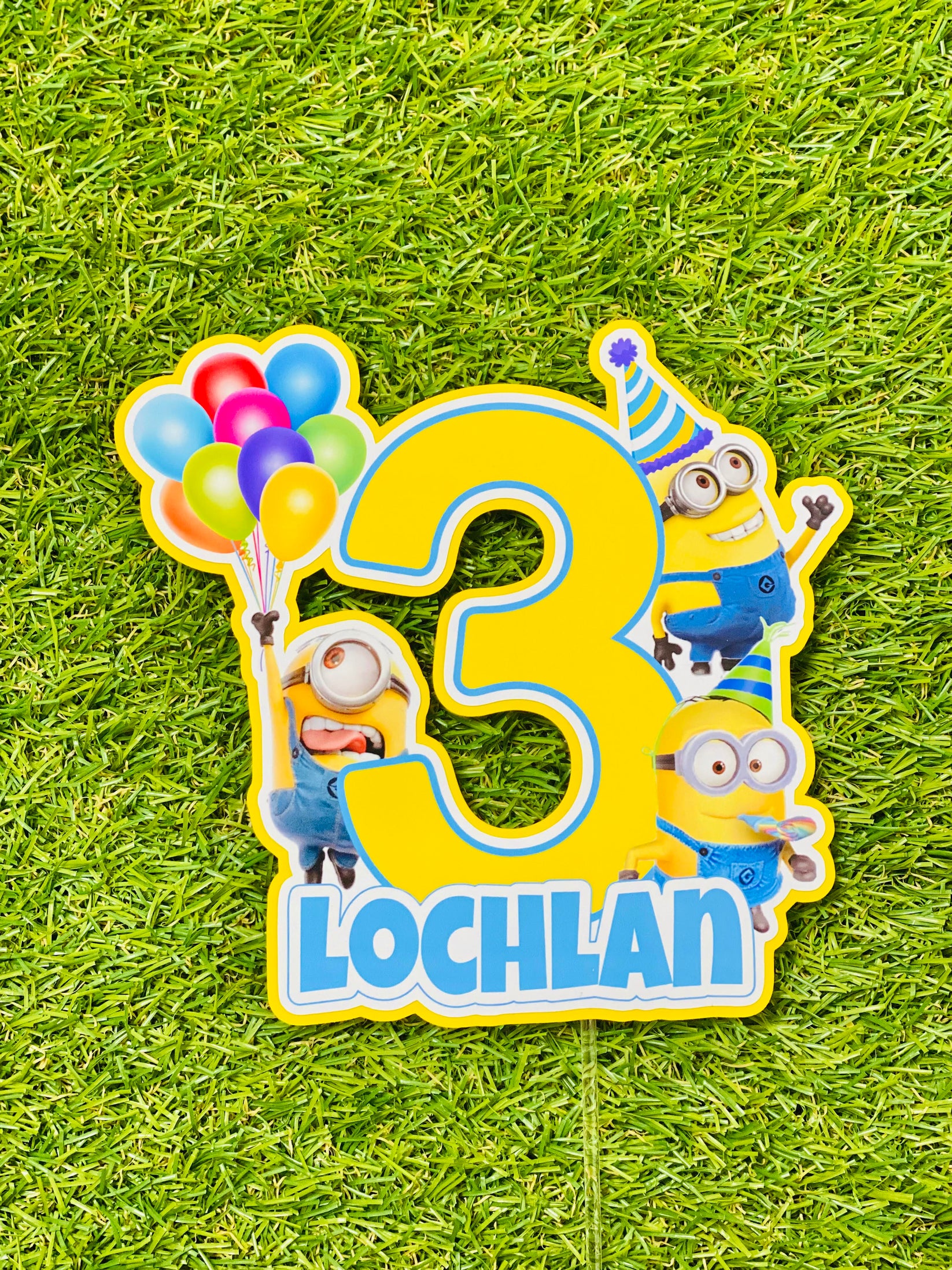 Minion Despicable Me Personalised Cake Topper – Blissful Toppers