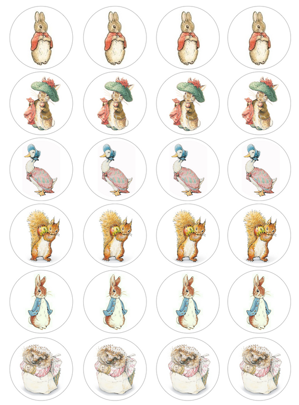 Peter Rabbit Cupcake Edible Icing Image Toppers – Blissful Toppers