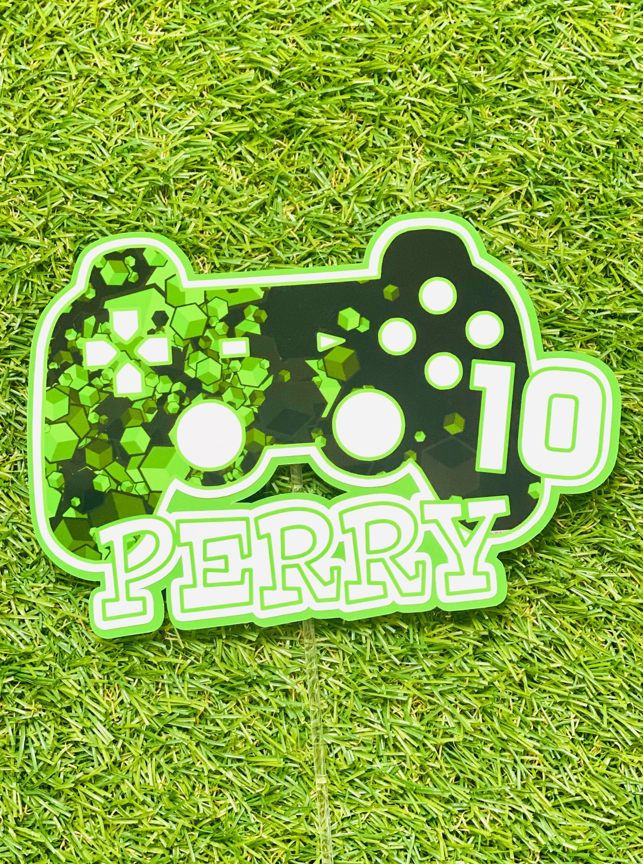 Playstation Gamer Controller Personalised Cake Topper – Blissful Toppers